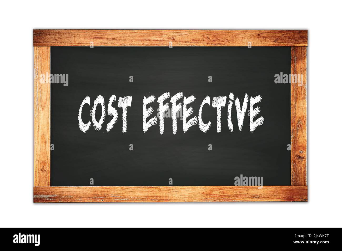 COST EFFECTIVE text written on black wooden frame school blackboard ...