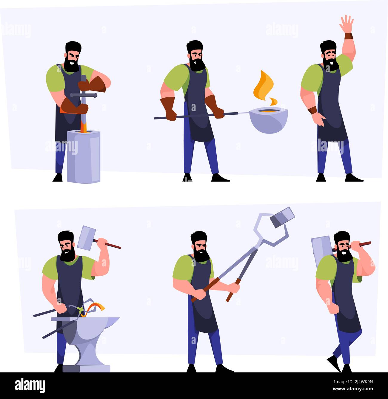 Cartoon blacksmith anvil hi-res stock photography and images - Alamy