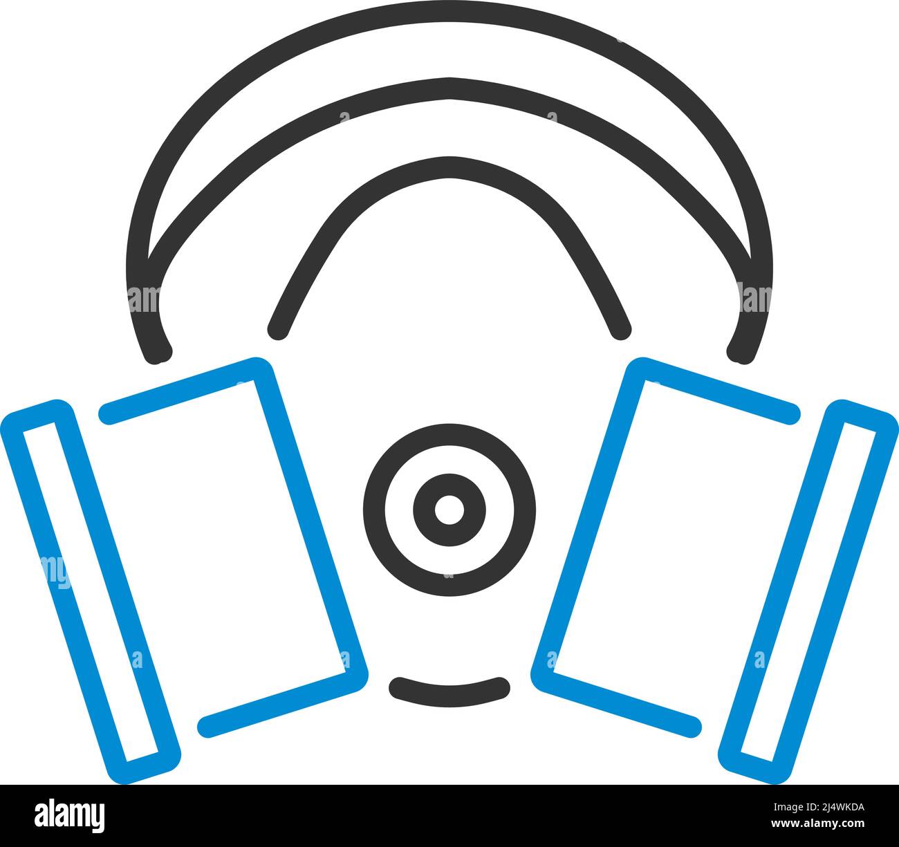 Dust Protection Mask Icon. Bold outline design with editable stroke ...