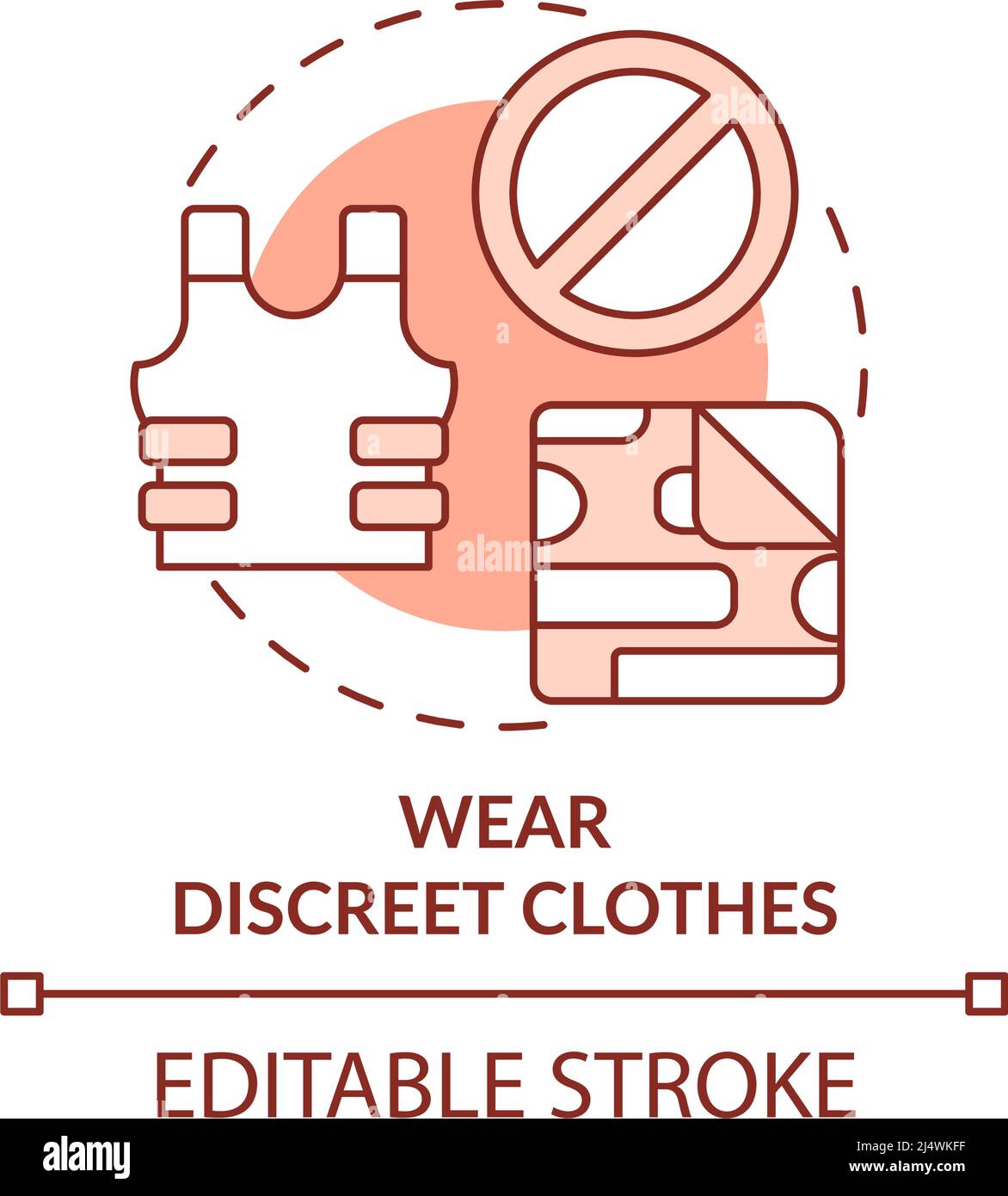 Wear discreet clothes terracotta concept icon Stock Vector Image & Art ...