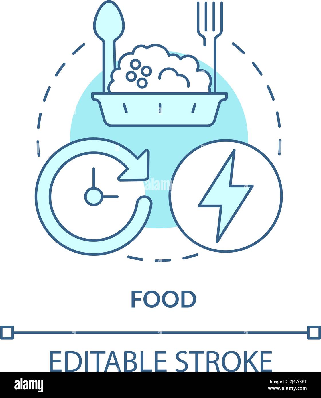 Food turquoise concept icon Stock Vector Image & Art - Alamy