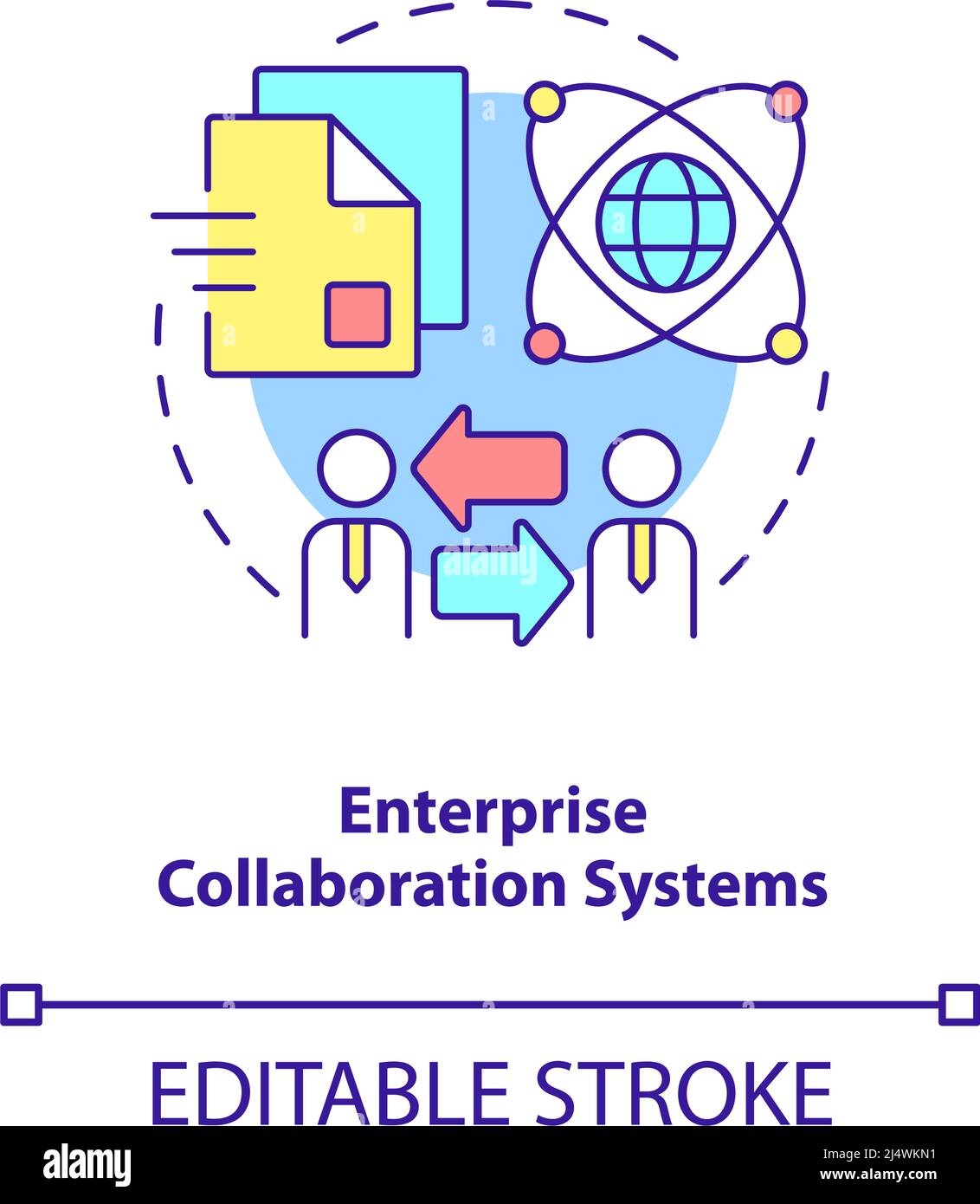 Enterprise collaboration systems concept icon Stock Vector Image & Art ...