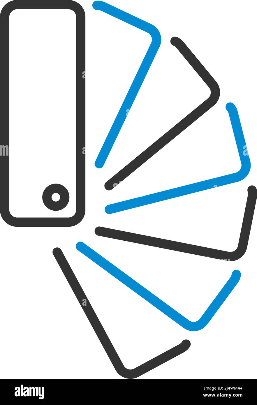 Color Samples Icon Bold Outline Design With Editable Stroke Width Vector Illustration Stock