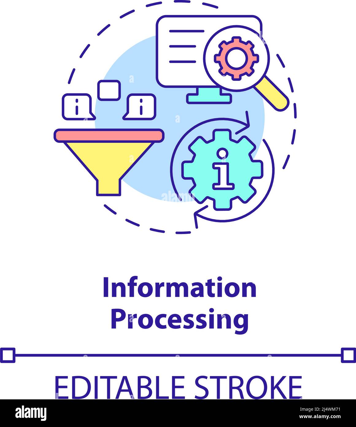 Information processing concept icon Stock Vector Image & Art - Alamy Information processing concept icon Stock Vector Image & Art - Alamy