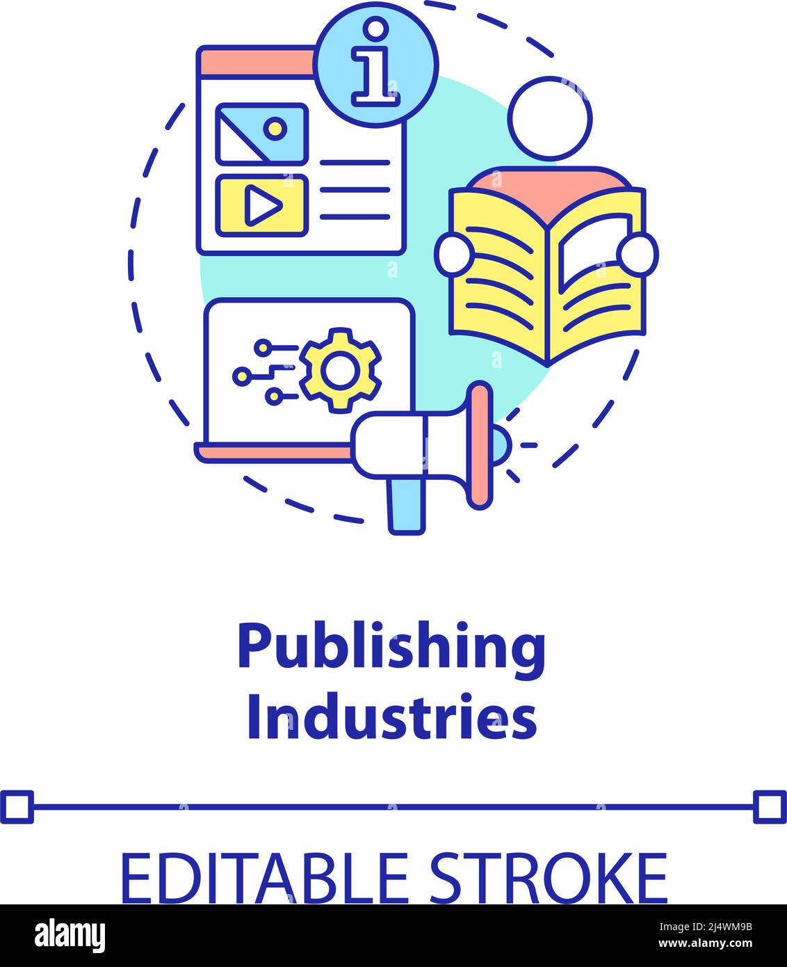 Publishing industries concept icon Stock Vector Image & Art - Alamy