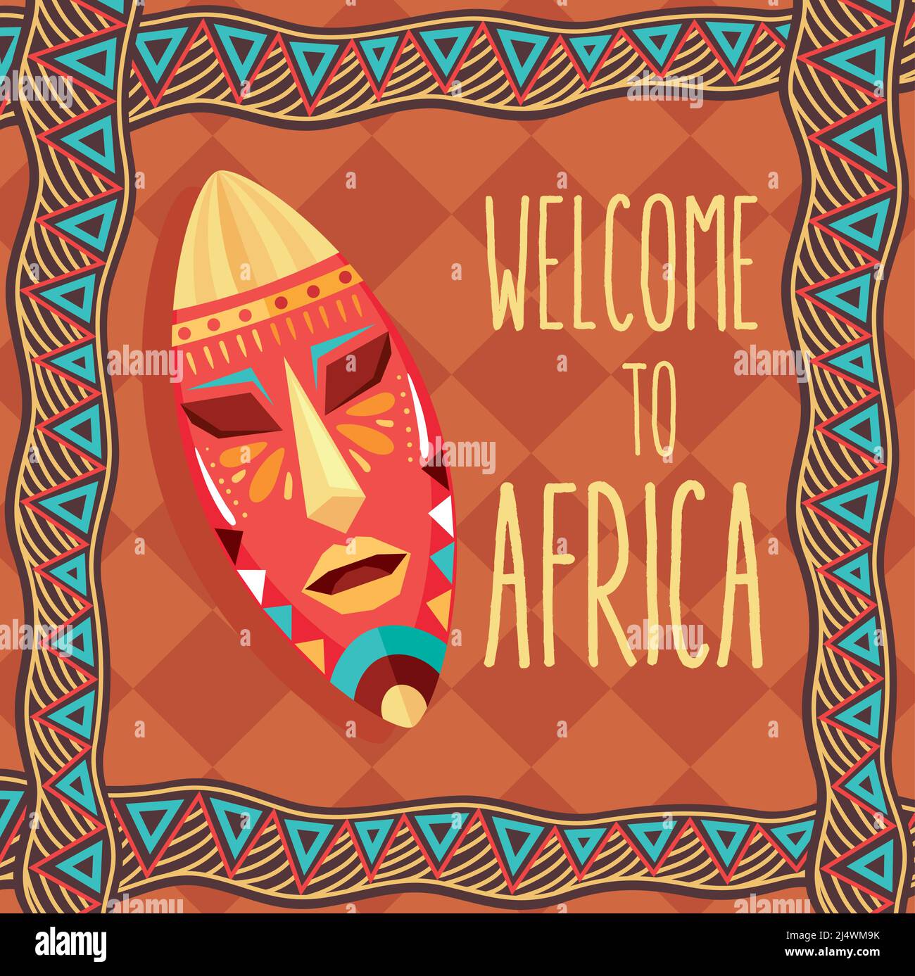 welcome to africa lettering Stock Vector Image & Art - Alamy