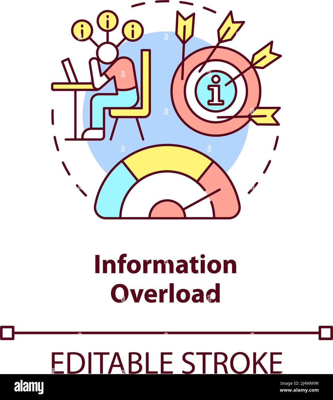 Information overload concept icon Stock Vector Image & Art - Alamy