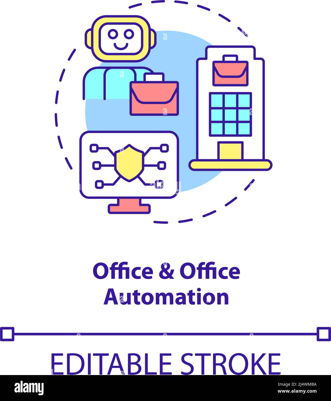 Office and office automation concept icon Stock Vector Image & Art - Alamy