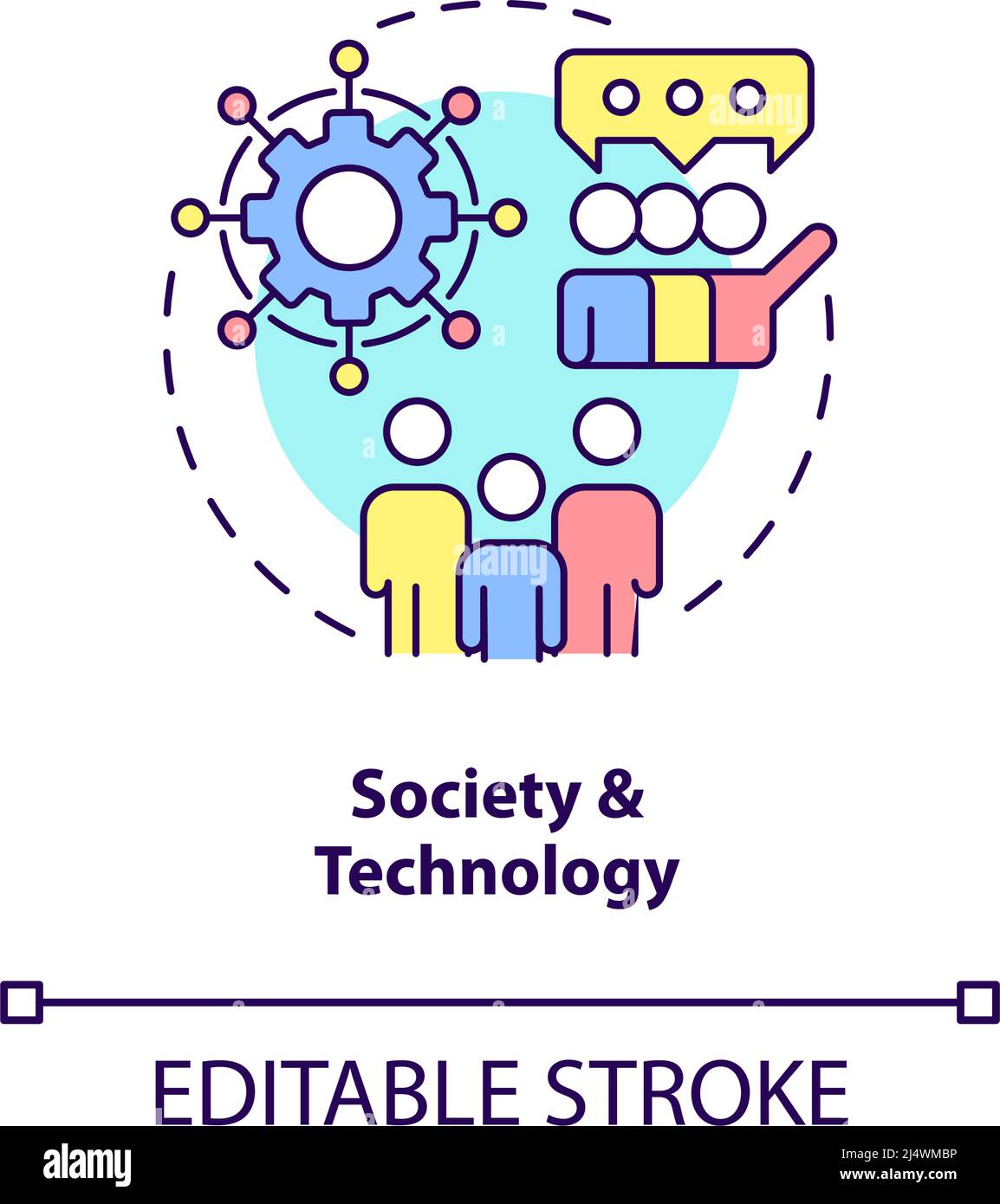 Society and technology concept icon Stock Vector Image & Art - Alamy