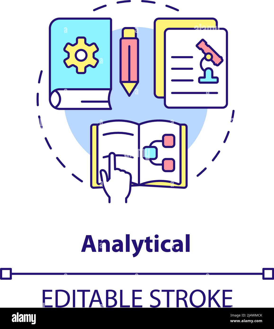 Analytical concept icon Stock Vector Image & Art - Alamy