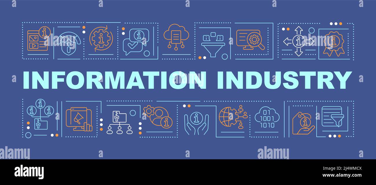 Information sector word concepts dark blue banner Stock Vector Image & Art - Alamy