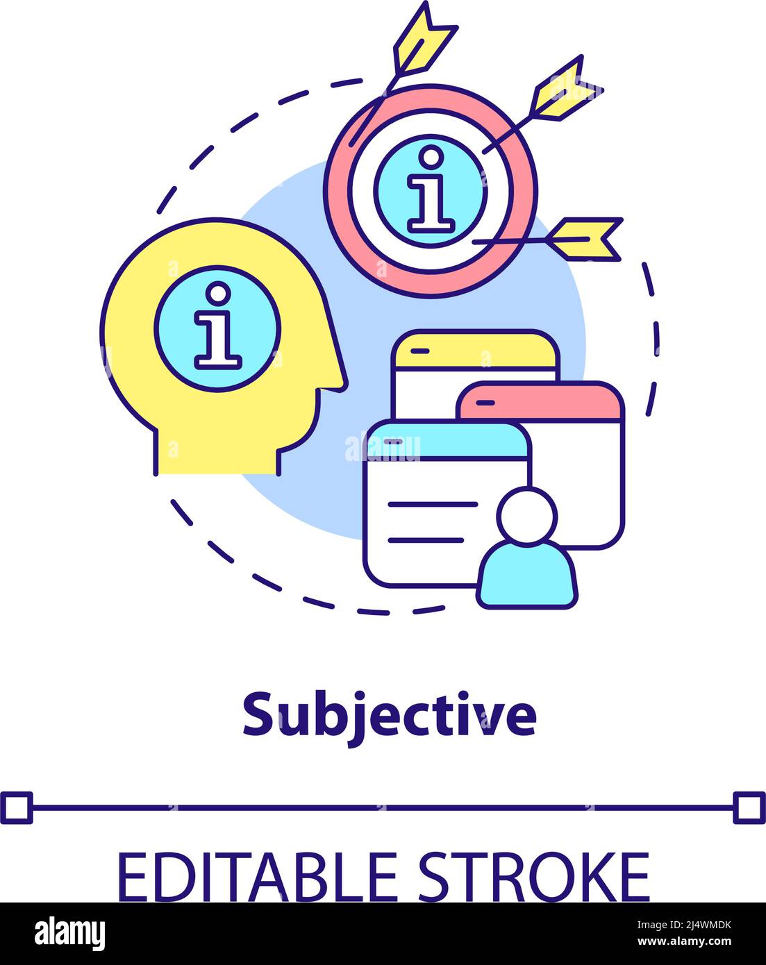 Subjective concept icon Stock Vector Image & Art - Alamy