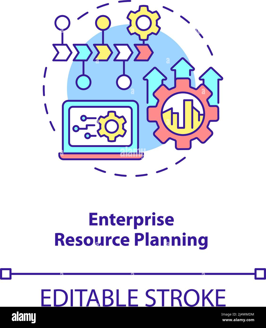 Enterprise resource planning concept icon Stock Vector Image & Art - Alamy