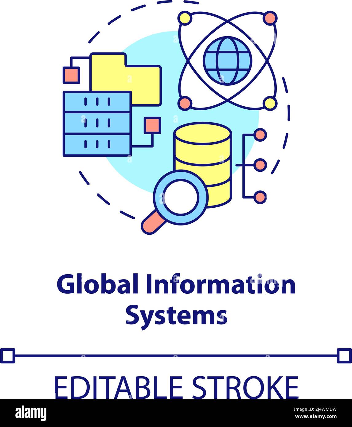Global information systems concept icon Stock Vector Image & Art - Alamy