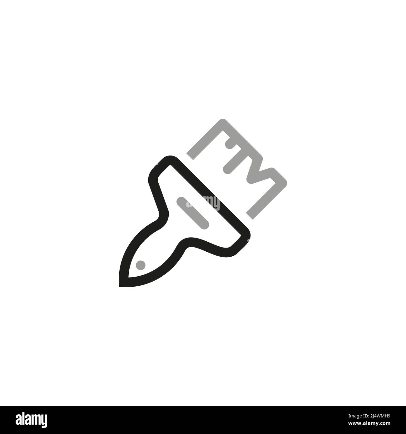 Simple Brushes and Painting Related Vector Line Icons. Brushes set ...