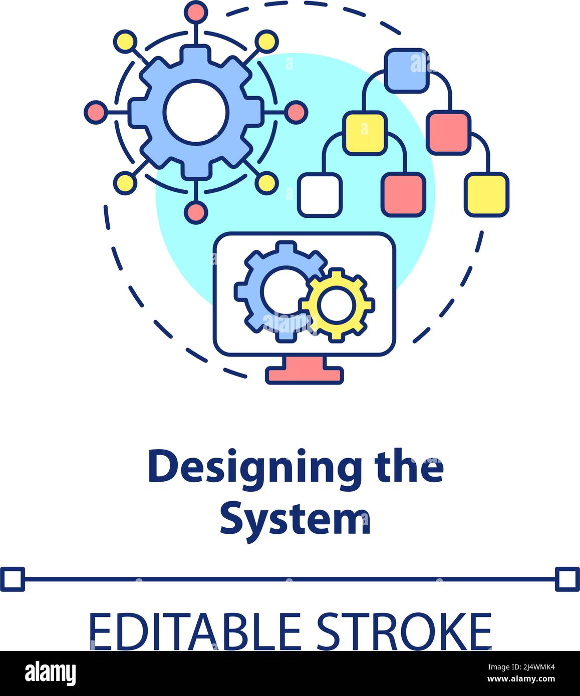 Designing system concept icon Stock Vector Image & Art - Alamy