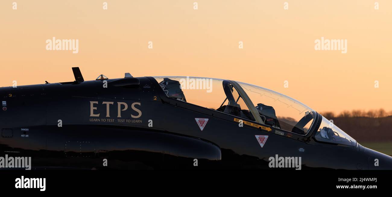 Ex RAF Hawk T.1 XX154 at Old Sarum Aerodrome, Wiltshire, United Kingdom ...