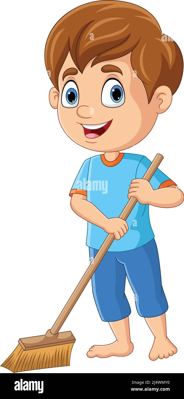 Sweeper boy Stock Vector Images - Alamy