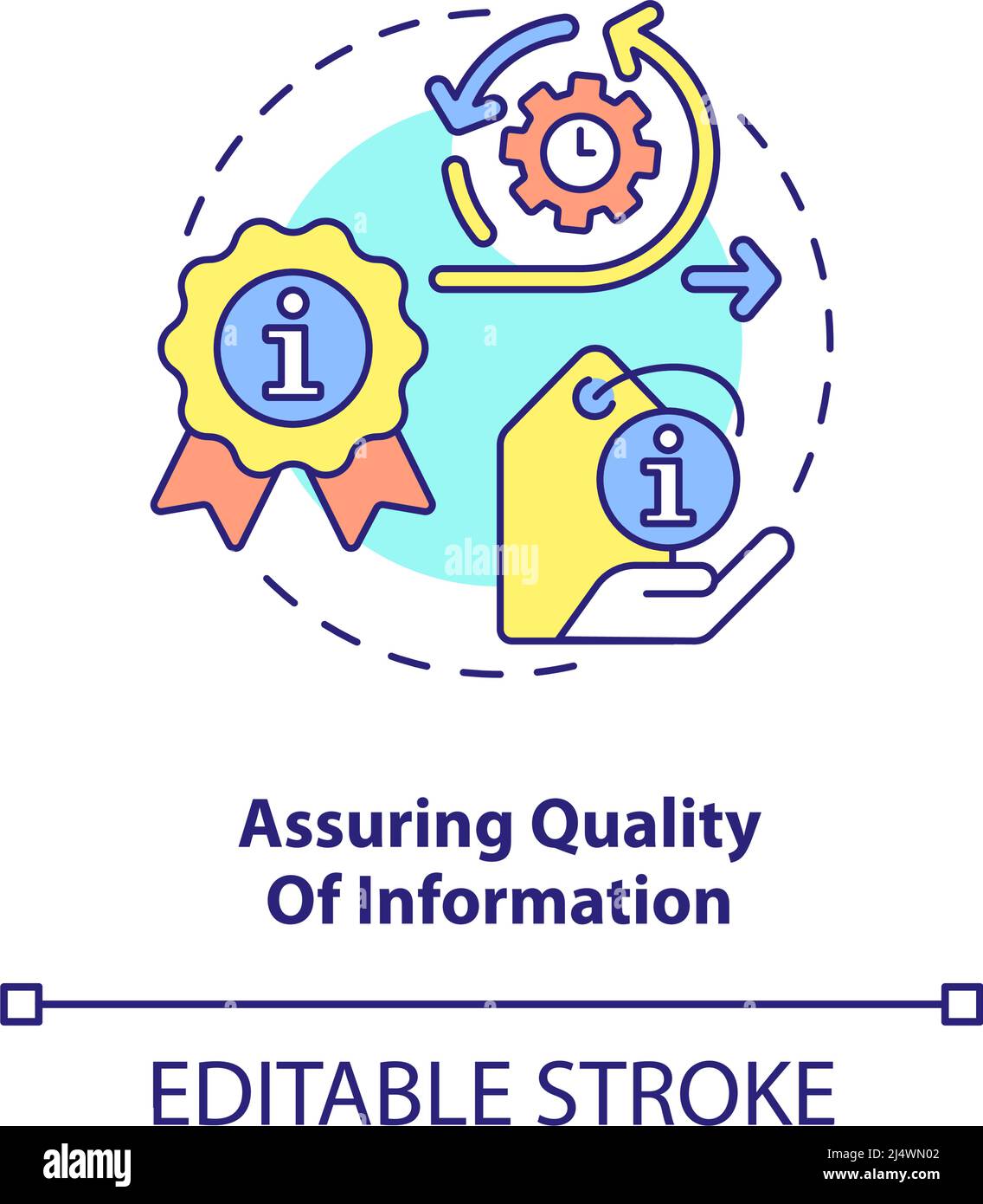 Assuring quality of information concept icon Stock Vector Image & Art ...
