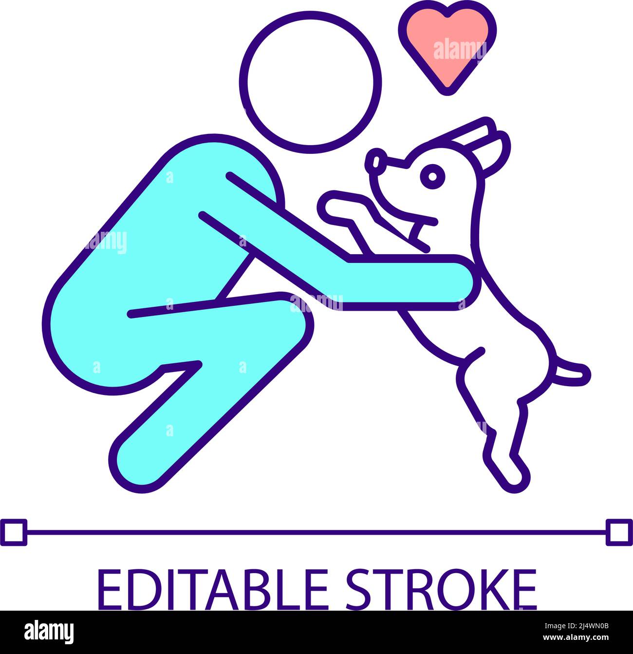 Human animal bonding Stock Vector Images - Alamy