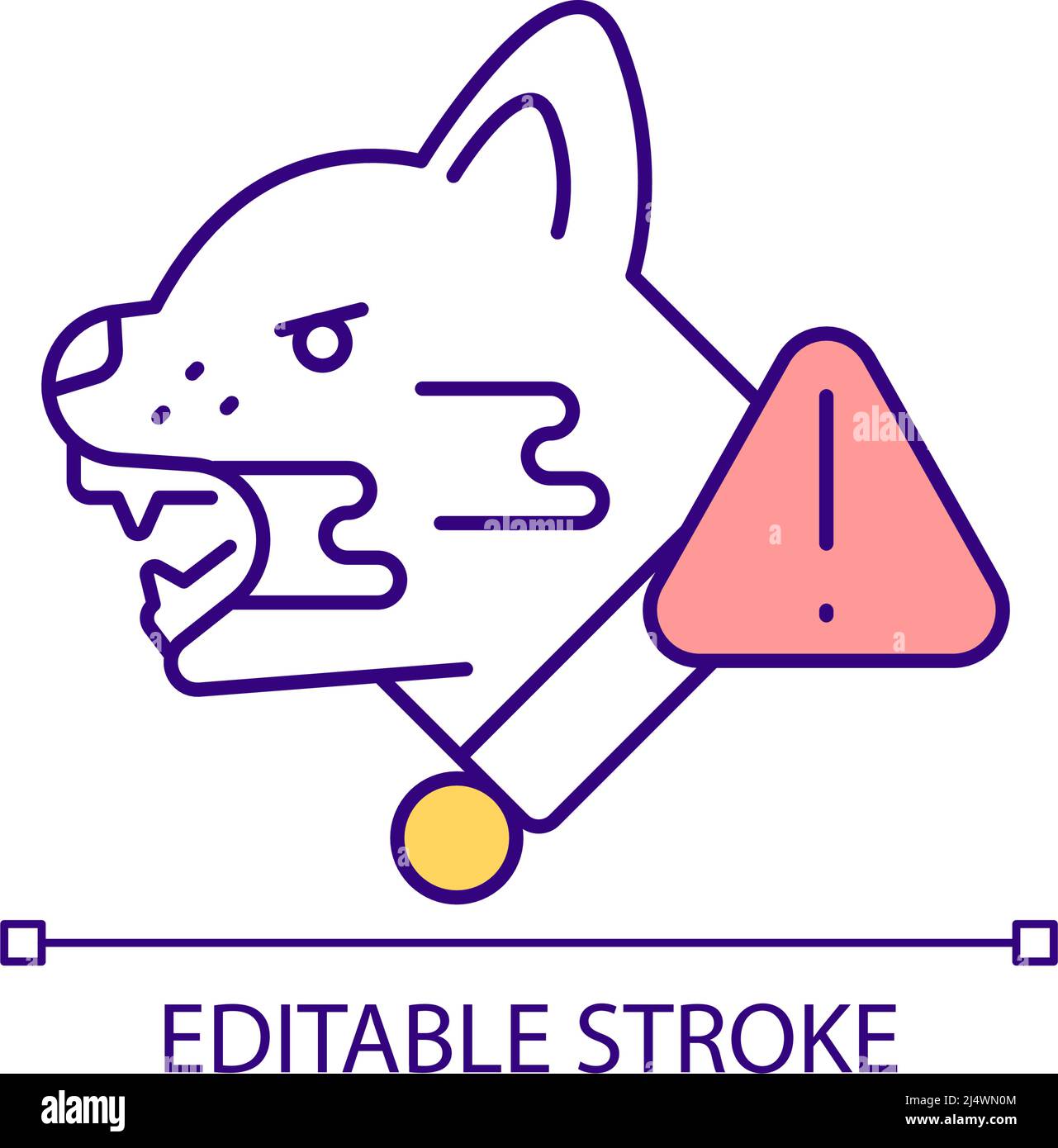 Cat rabies RGB color icon Stock Vector Image & Art - Alamy