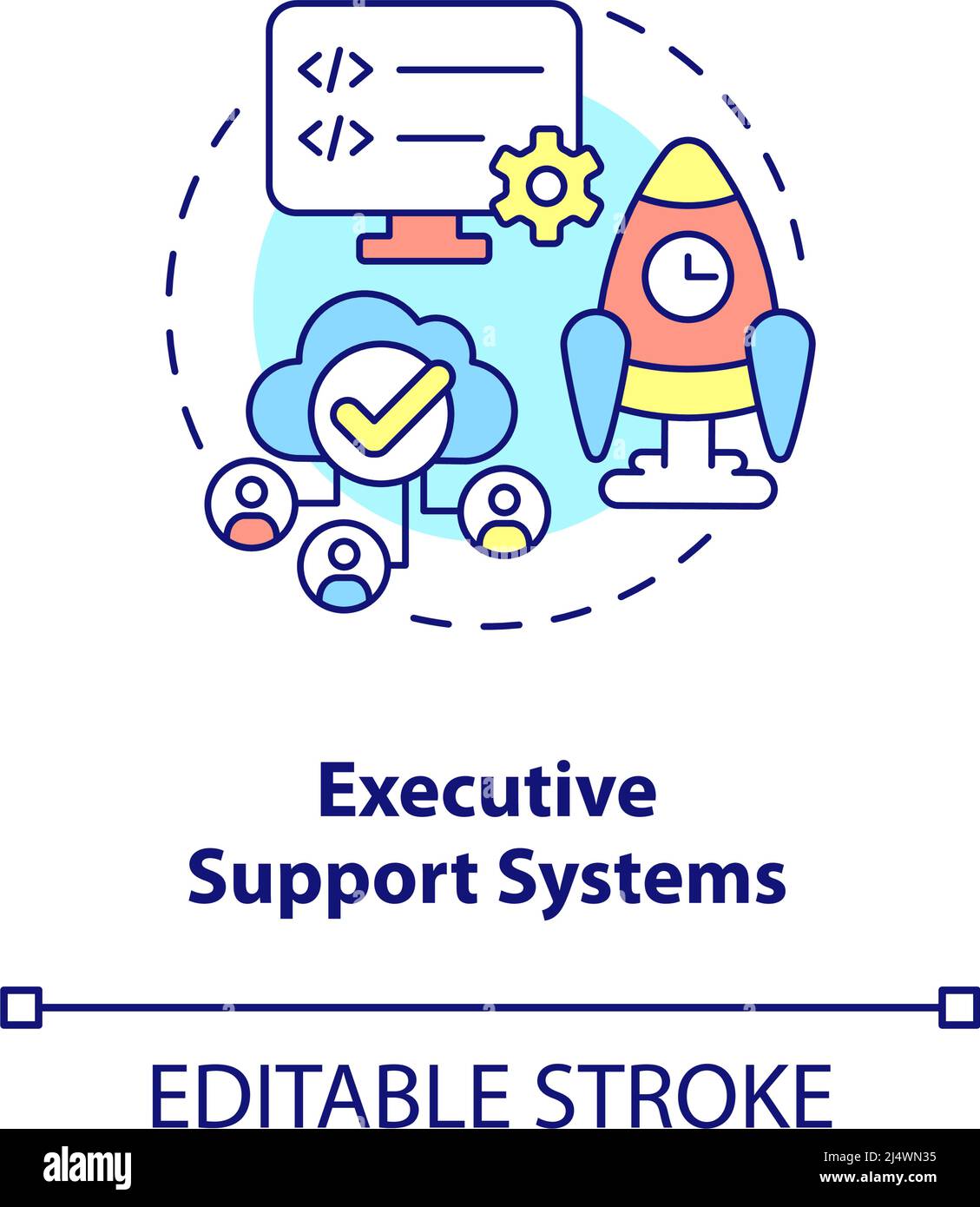 Executive support systems concept icon Stock Vector Image & Art - Alamy