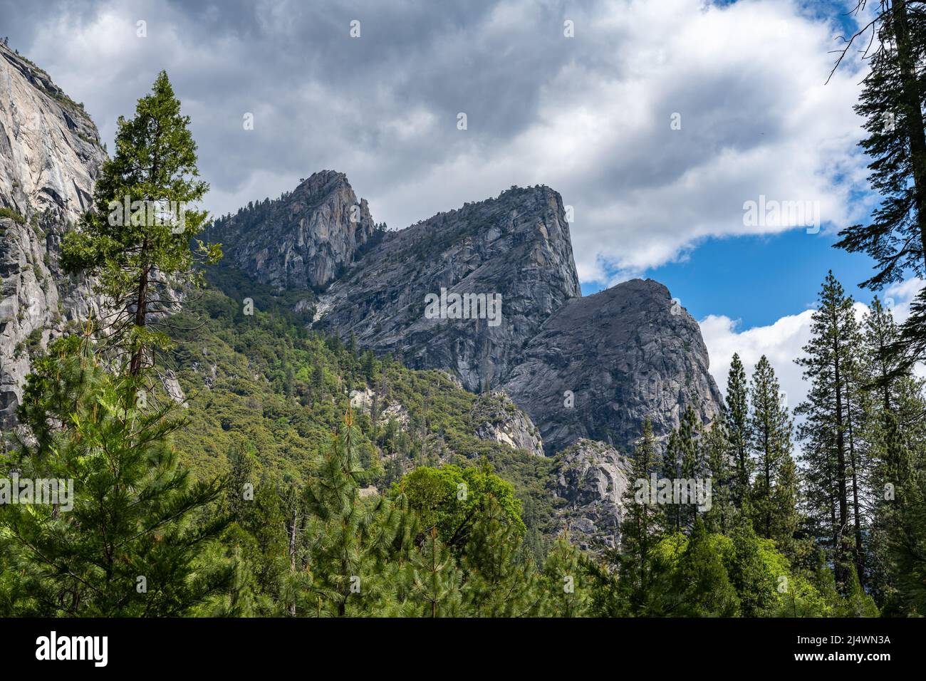 Three Brothers, Eagle Peak, in Yosemite National Park, near Merced ...