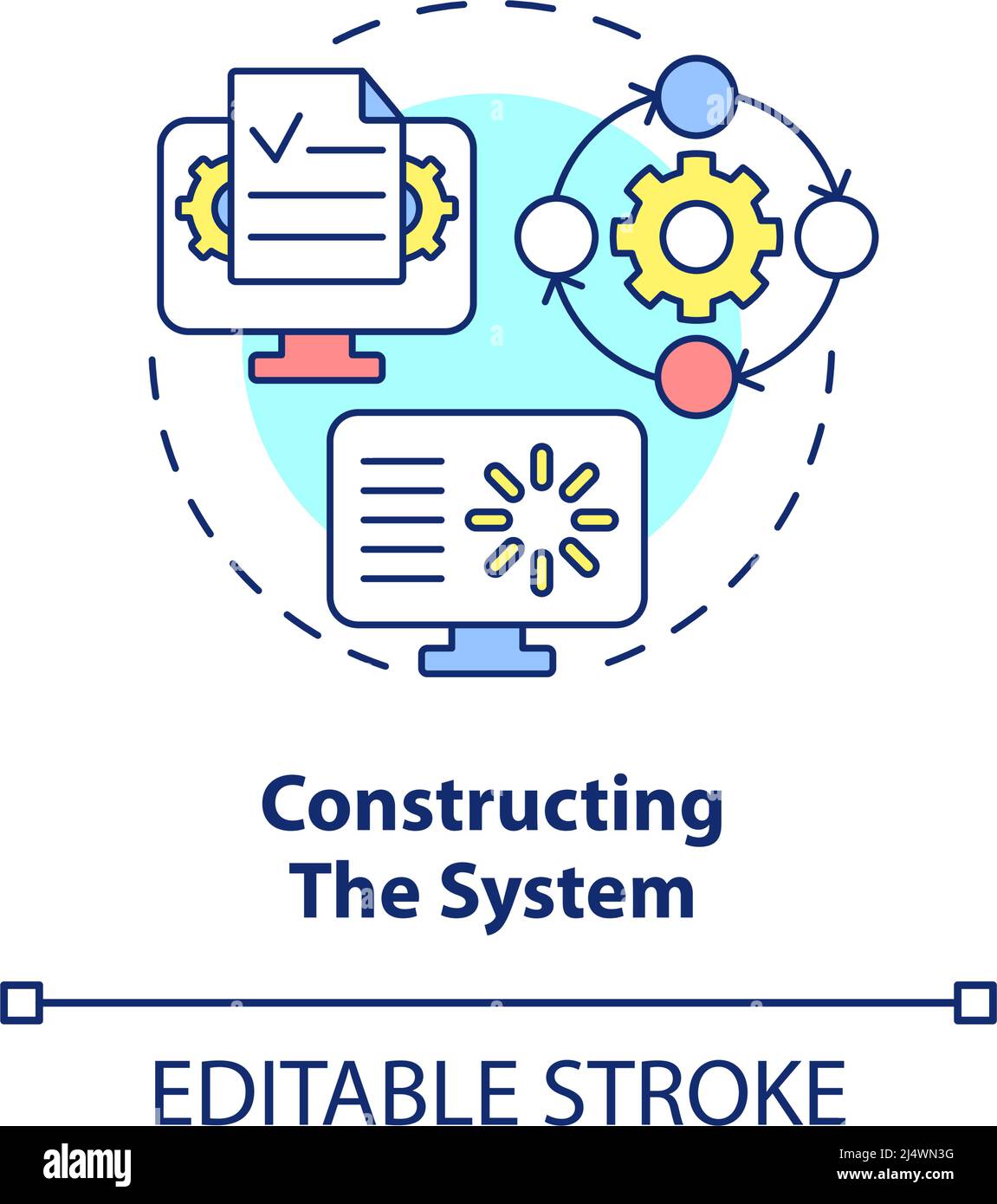 Construction site building constructing Stock Vector Images - Alamy