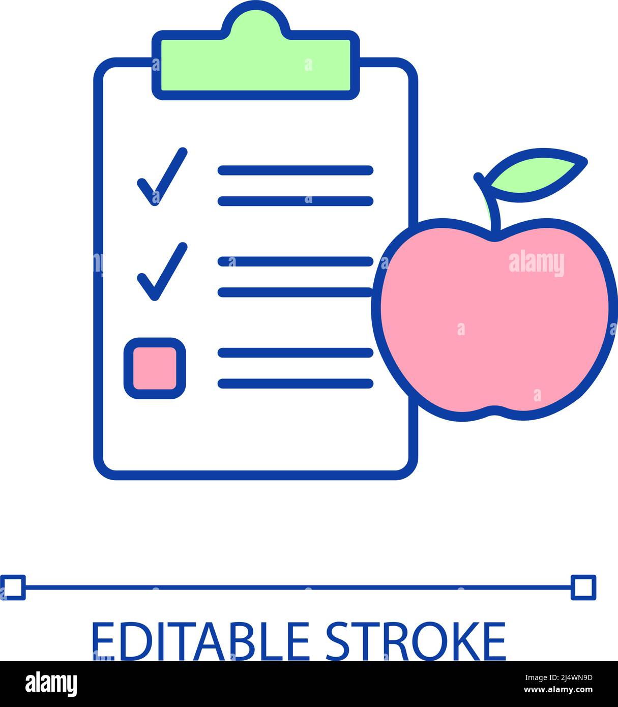 Concept diet slimming plan Stock Vector Images - Alamy