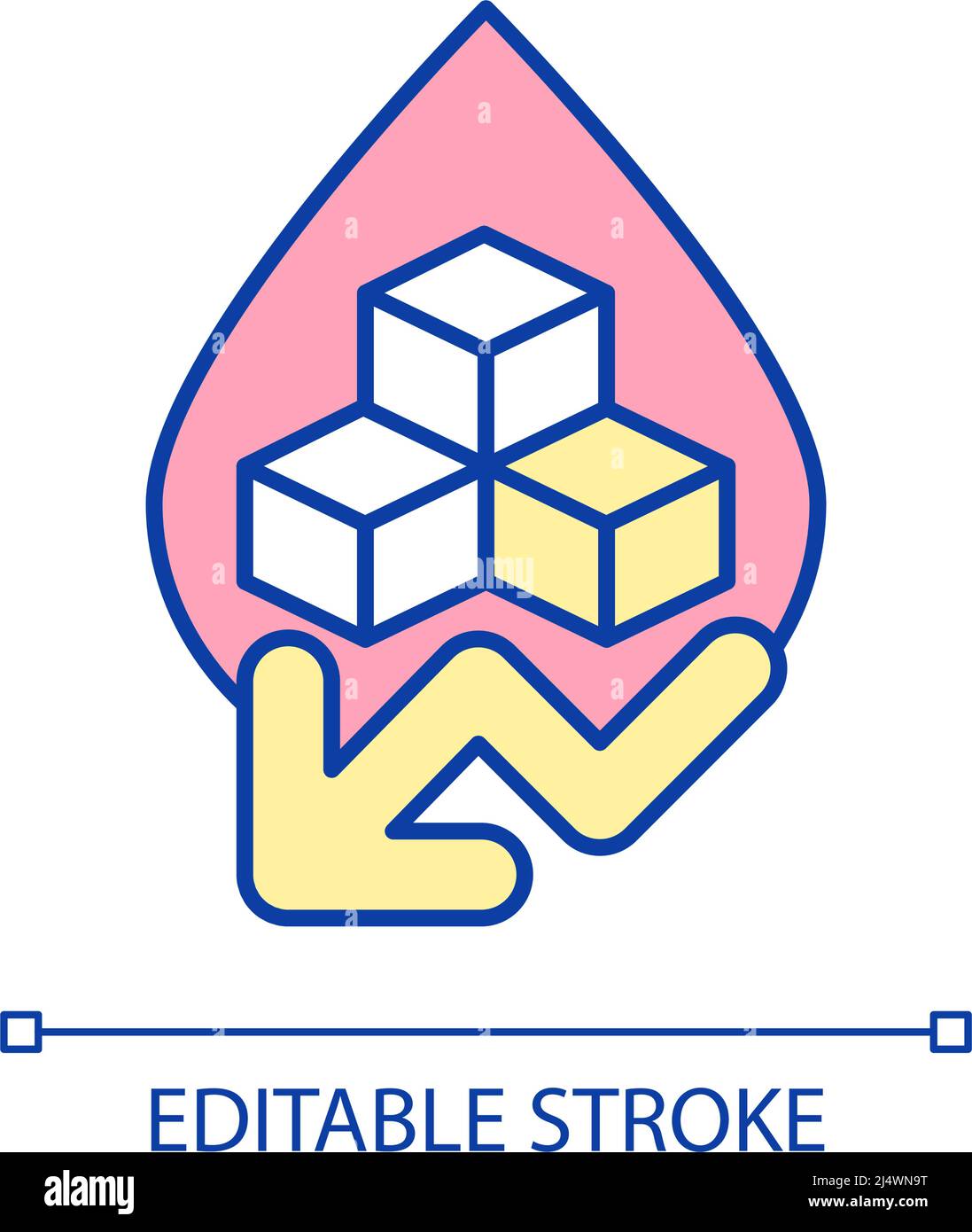 Low blood sugar level RGB color icon Stock Vector Image & Art - Alamy