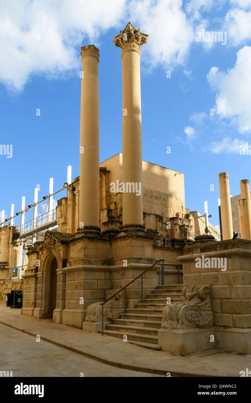 Valletta, Malta - April 18th 2021: The remains of the Royal Opera House ...