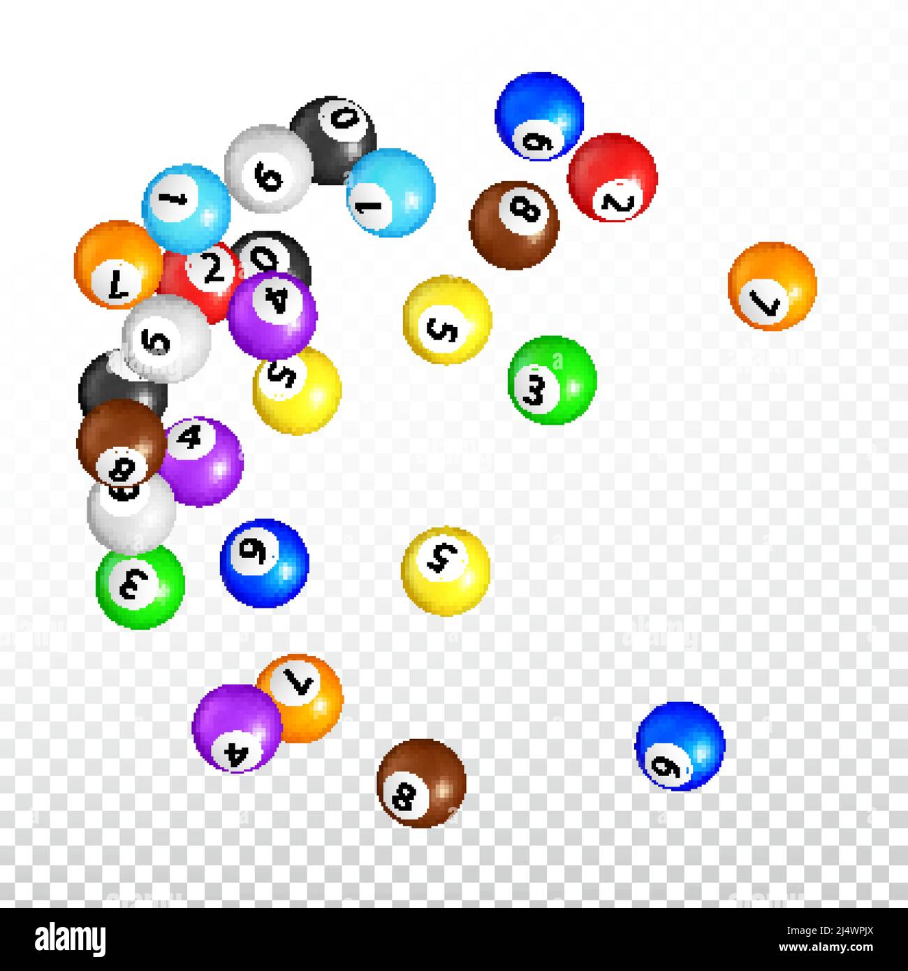 Lottery Balls Fly In Gambling Game Drum Vector Stock Vector Image & Art ...