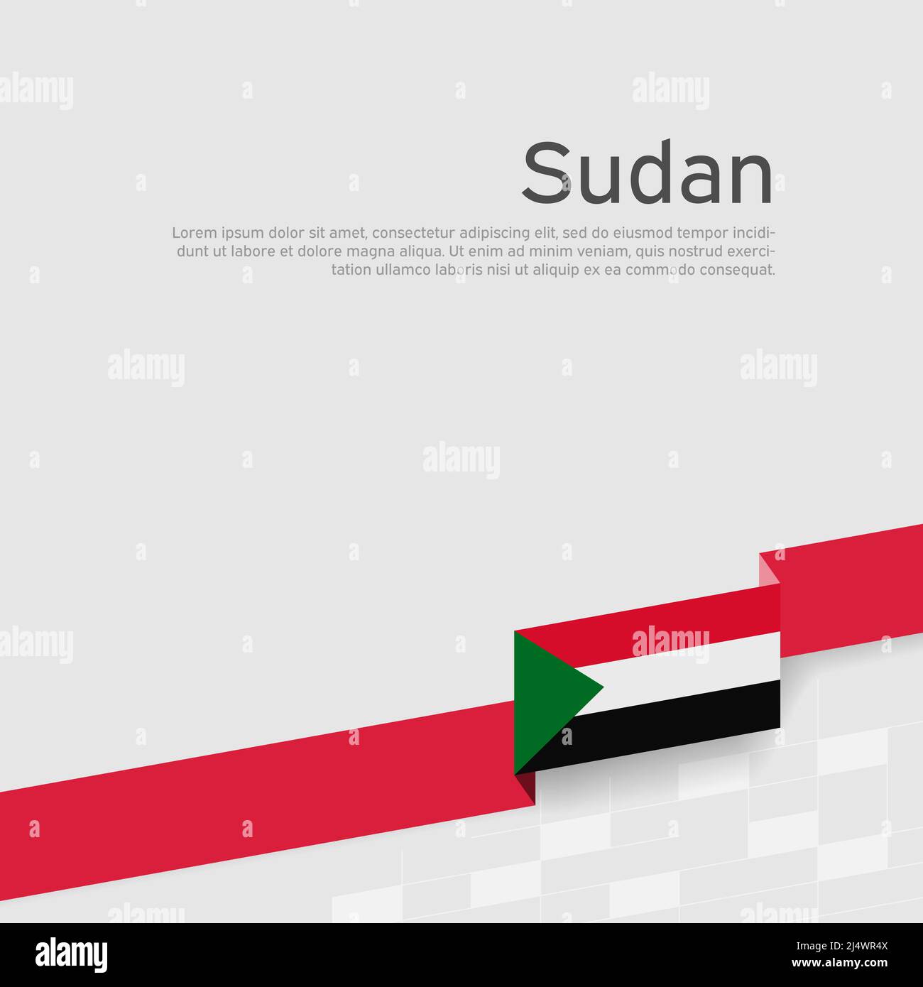 Sudan flag background. State sudanese patriotic banner, cover. Ribbon ...