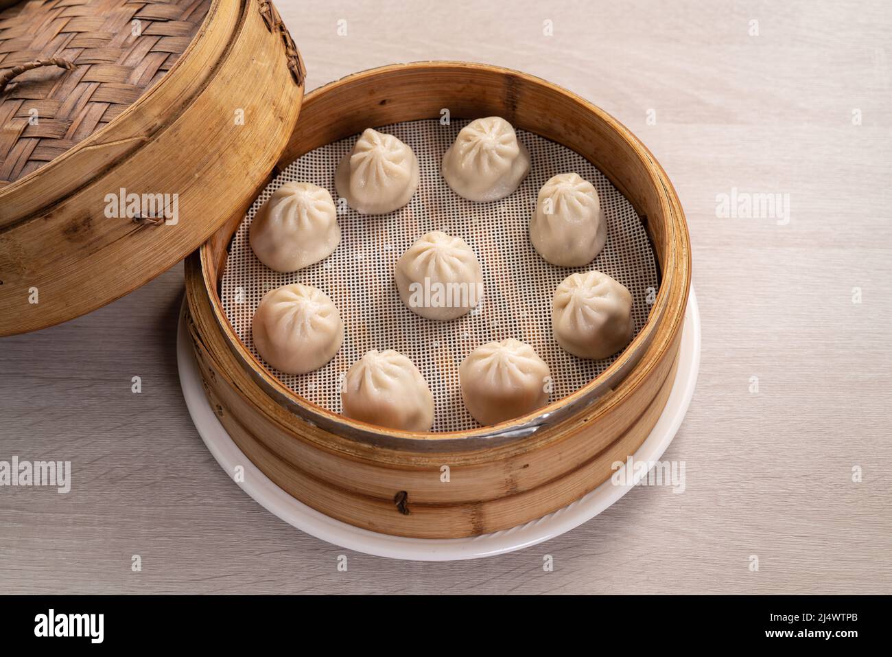 Steamed pork soup dumplings named Xiao long bao xiaolongbao in Taiwan ...