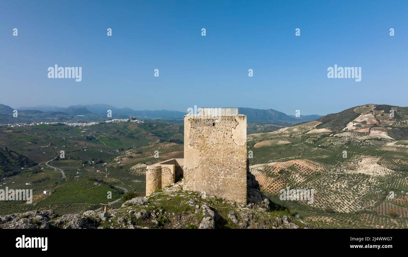 views of the beautiful castle of El hierro in the municipality of Pruna ...