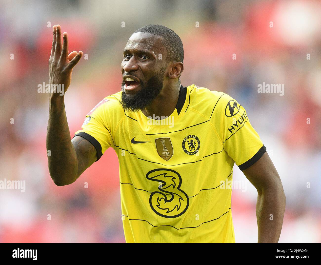 London, UK. 17th Apr, 2022. Jean-Philippe Mateta during the Emirates FA ...