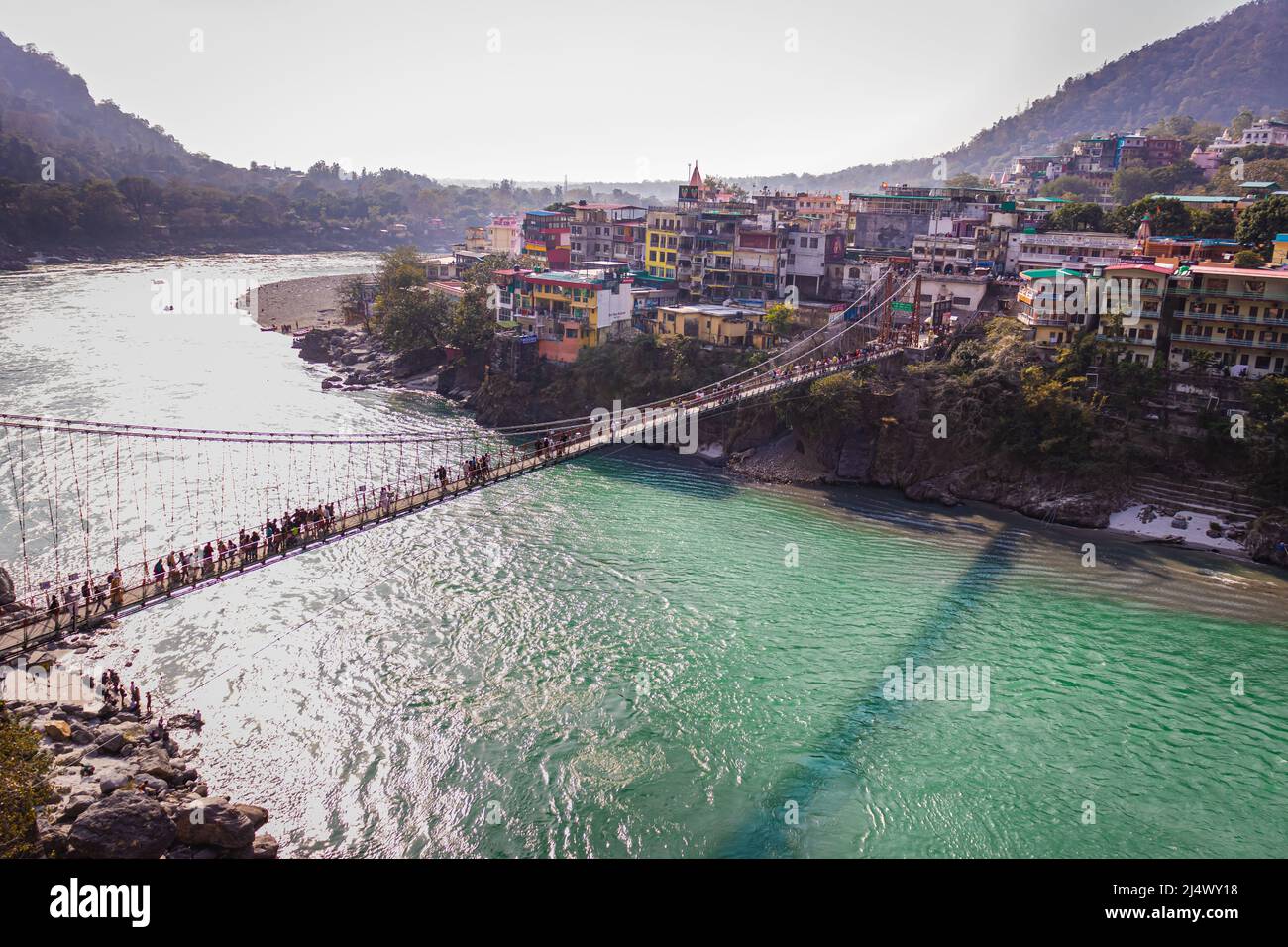 Ganges river ganga bridge hi-res stock photography and images - Alamy