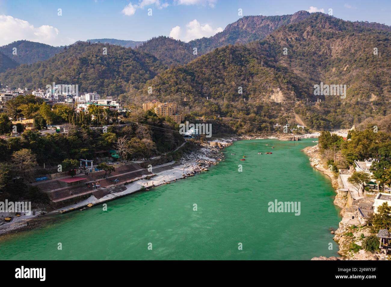 Aerial view of rishikesh hi-res stock photography and images - Alamy