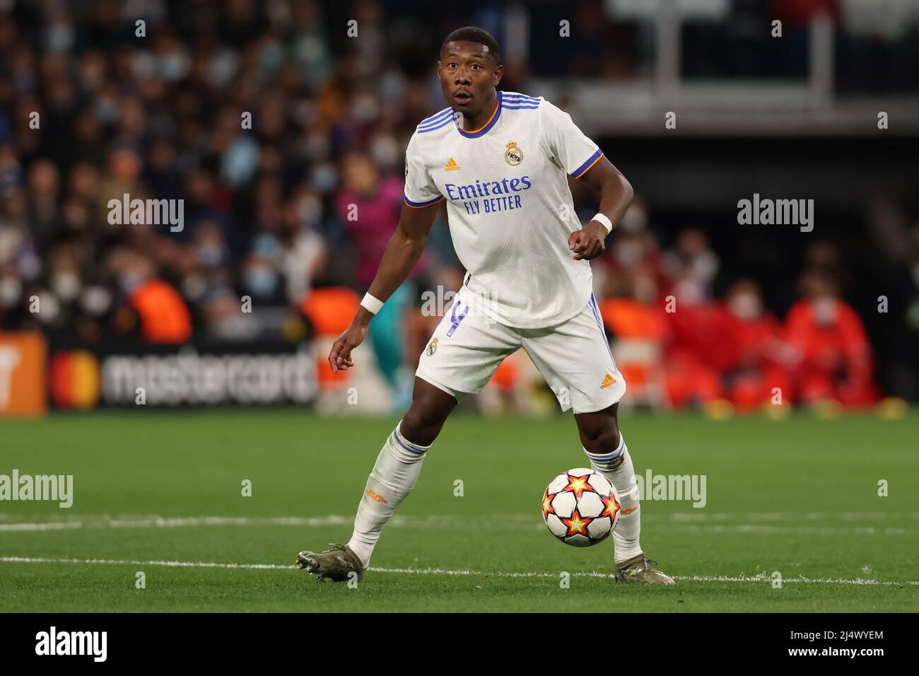 Madrid, Spain, 12th April 2022. David Alaba of Real Madrid during the ...