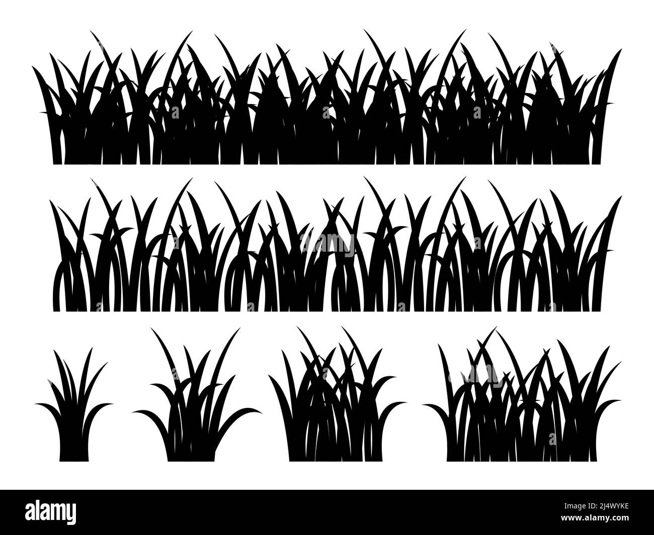 Grass silhouette vector set Stock Vector Image & Art - Alamy