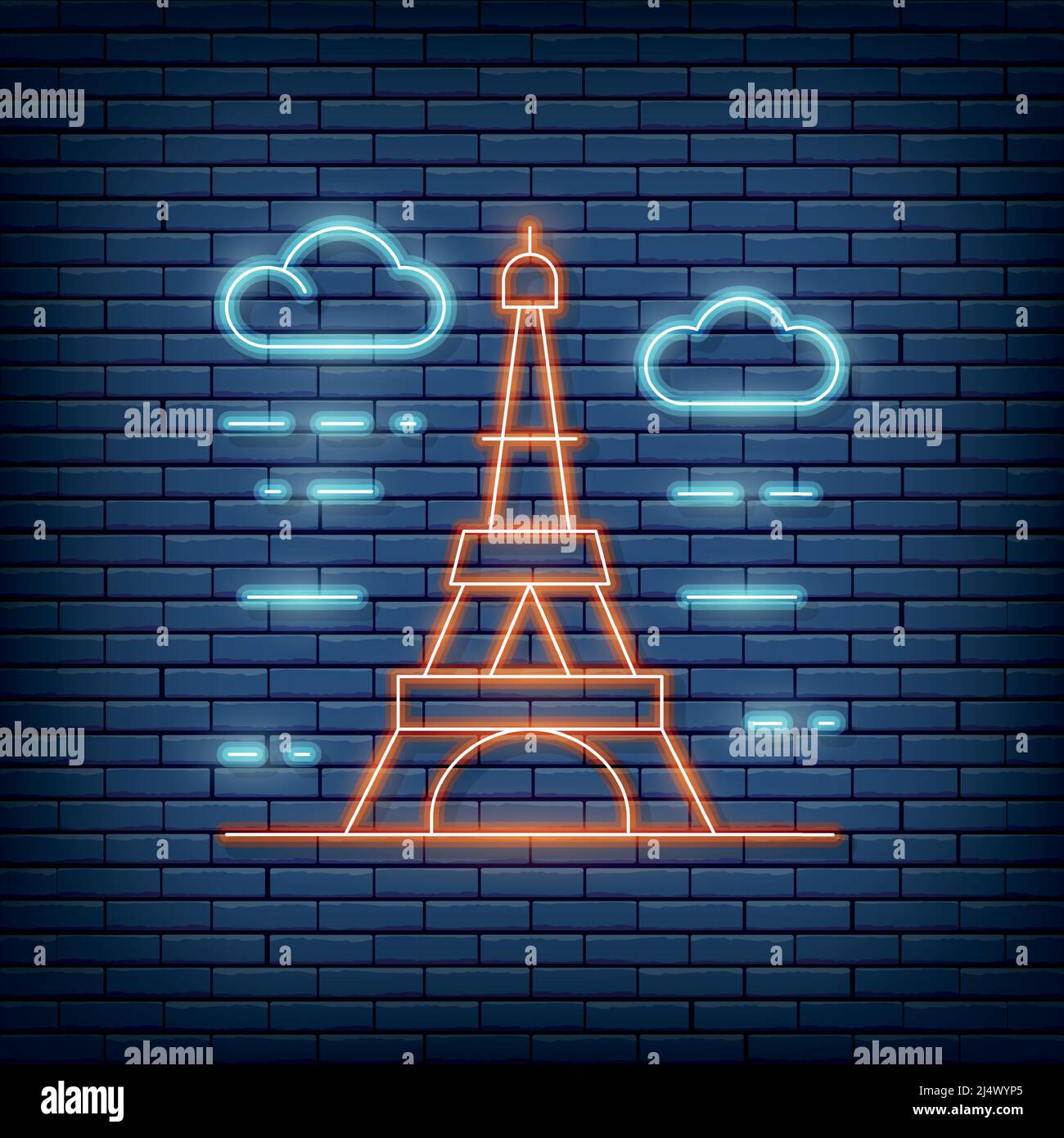 Kiev, Ukraine - March 1, 2022: Vector Eiffel Tower, France, landmark ...