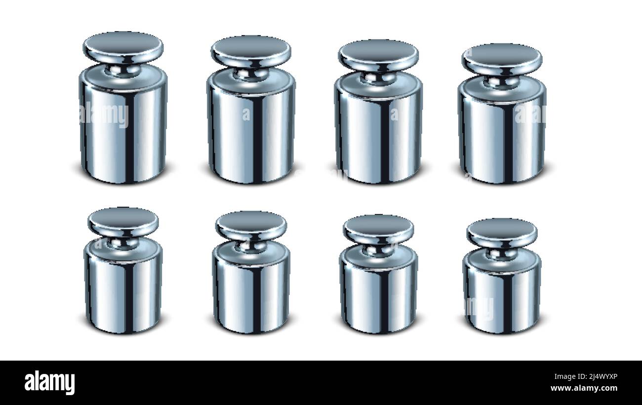 Calibration Weight Metallic Accessory Set Vector Stock Vector Image ...
