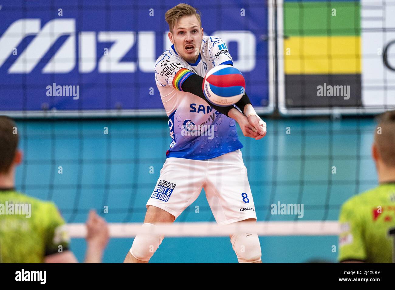 EDE - Volleyball player Steven Ottevanger of Amysoft Lycurgus in action ...