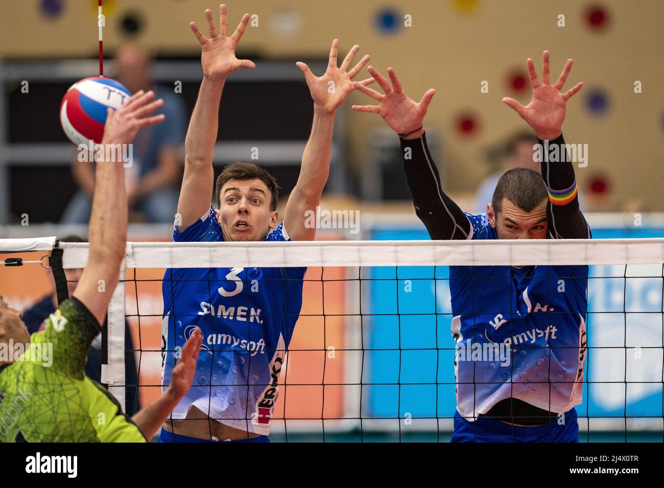 EDE - Volleyball player Markus Held, Niels de Vries of Amysoft Lycurgus ...