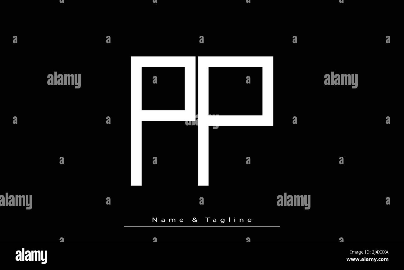 Alphabet letters Initials Monogram logo PP Stock Vector Image & Art - Alamy