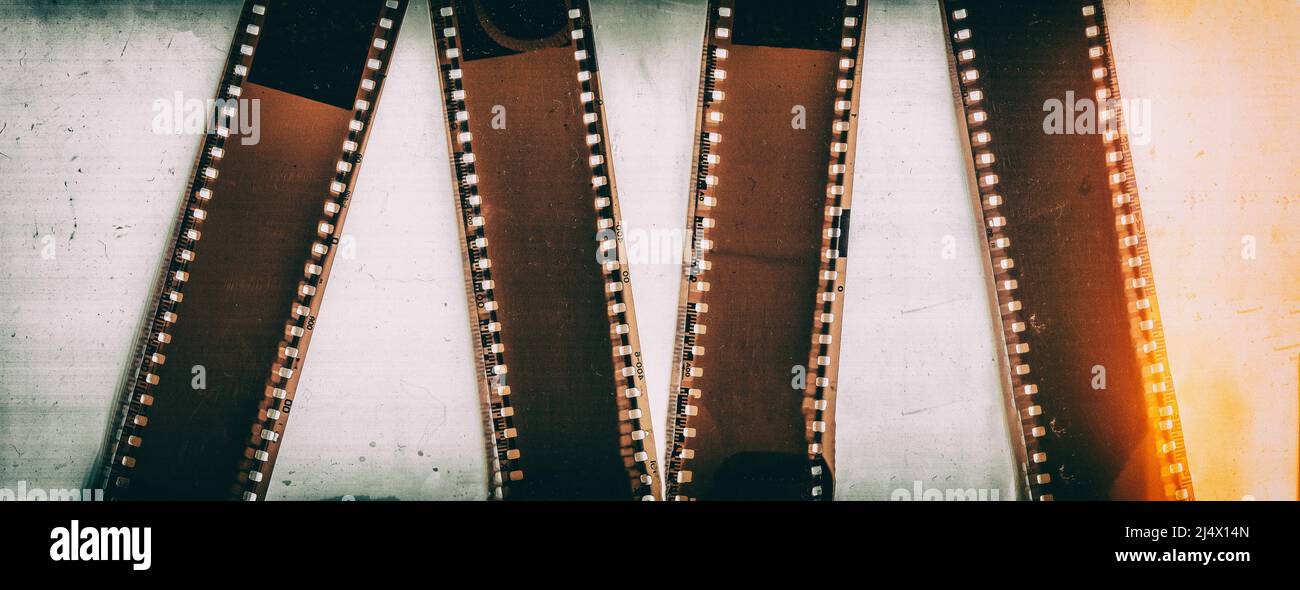 Color negative 35mm film slides close-up, vintage background Stock ...