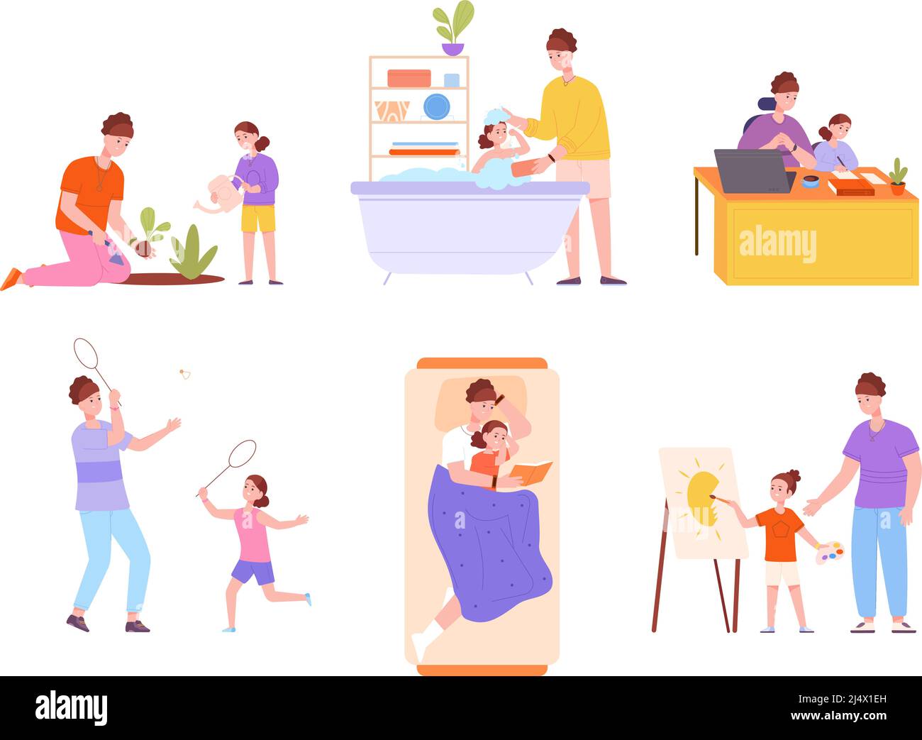 Disciplining children Stock Vector Images - Alamy