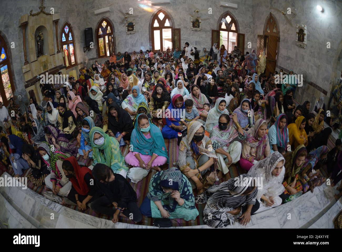 (4/15/2022) Pakistani Christian devotees take part in a prayer mass at ...