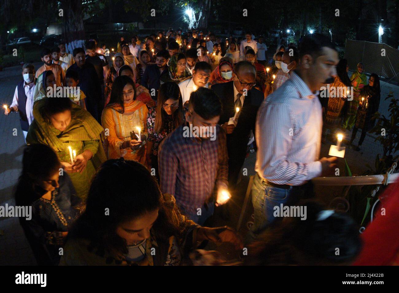 Lahore, Pakistan. 16th Apr, 2022. (4/16/2022) Pakistani large number of ...