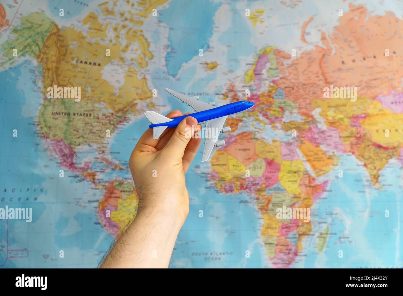 Transatlantic flight map hi-res stock photography and images - Alamy